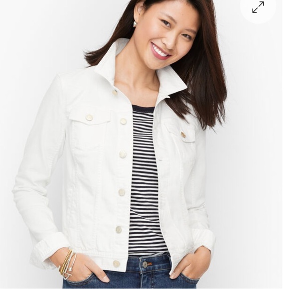 Talbots | Jackets & Coats | Talbots Classic White Jean Jacket | Poshmark